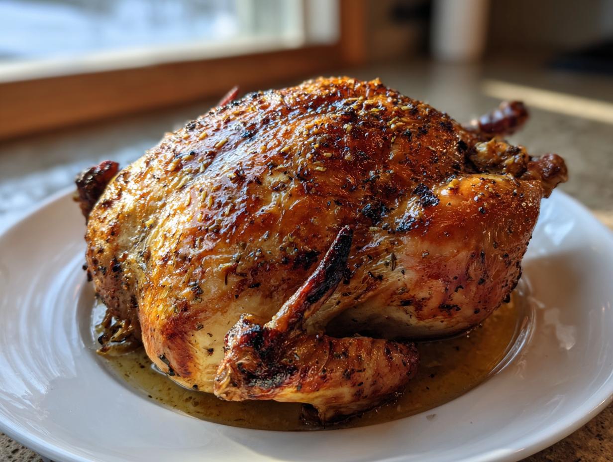 Perfect Juicy 6-Ingredient Crockpot Whole Chicken