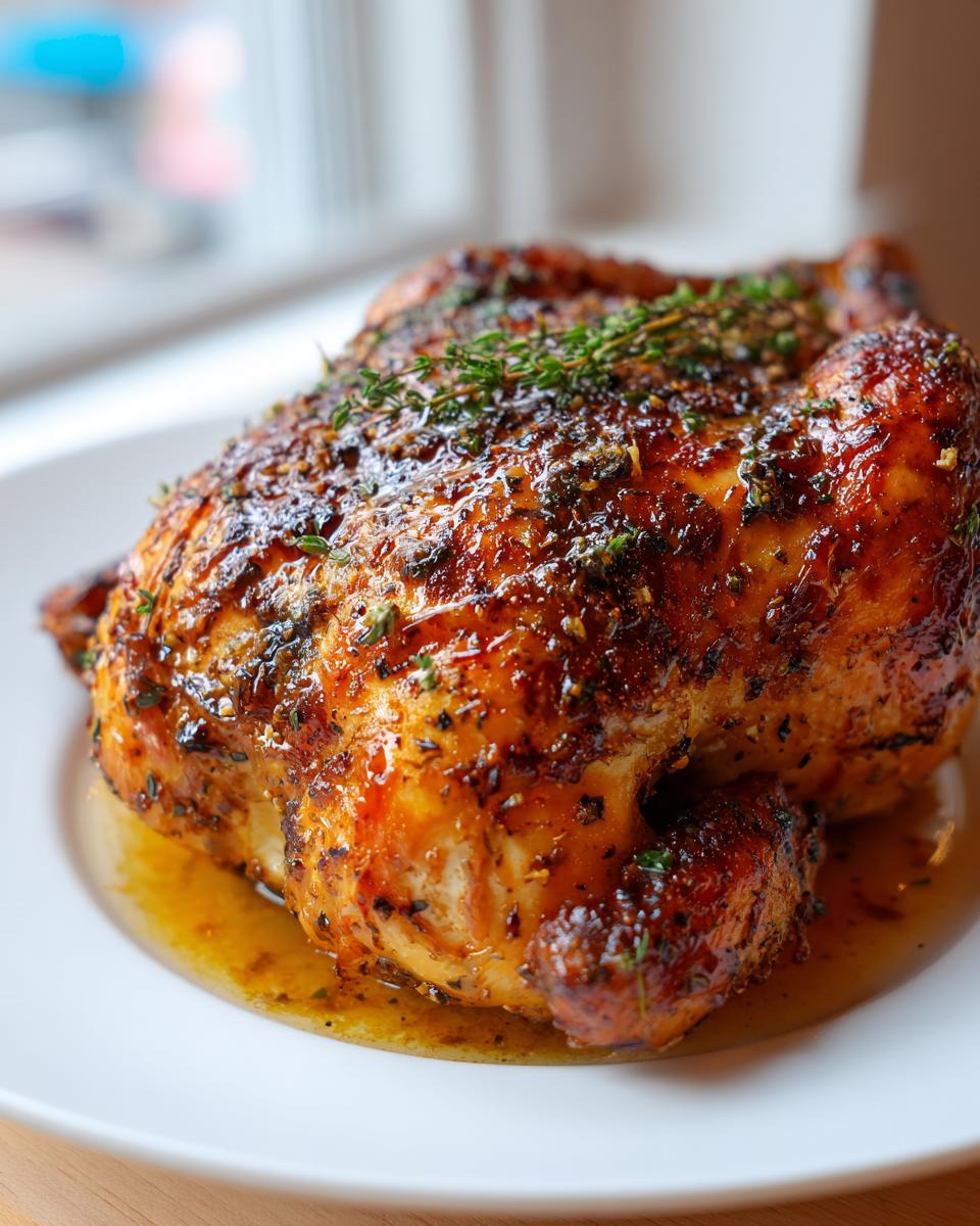 Perfect Juicy 6-Ingredient Crockpot Whole Chicken