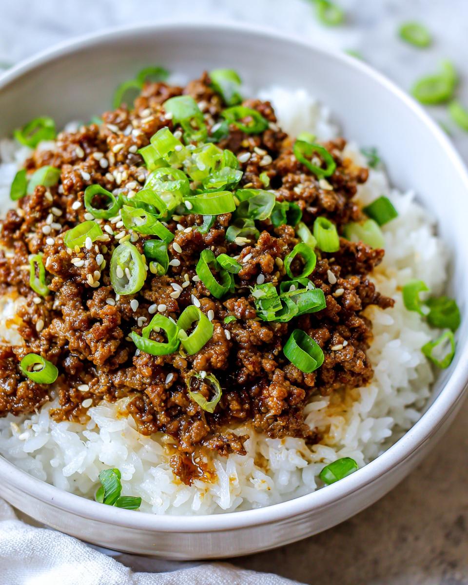 Craving? 30-Min Honey Soy Ground Beef Rice Bowls!